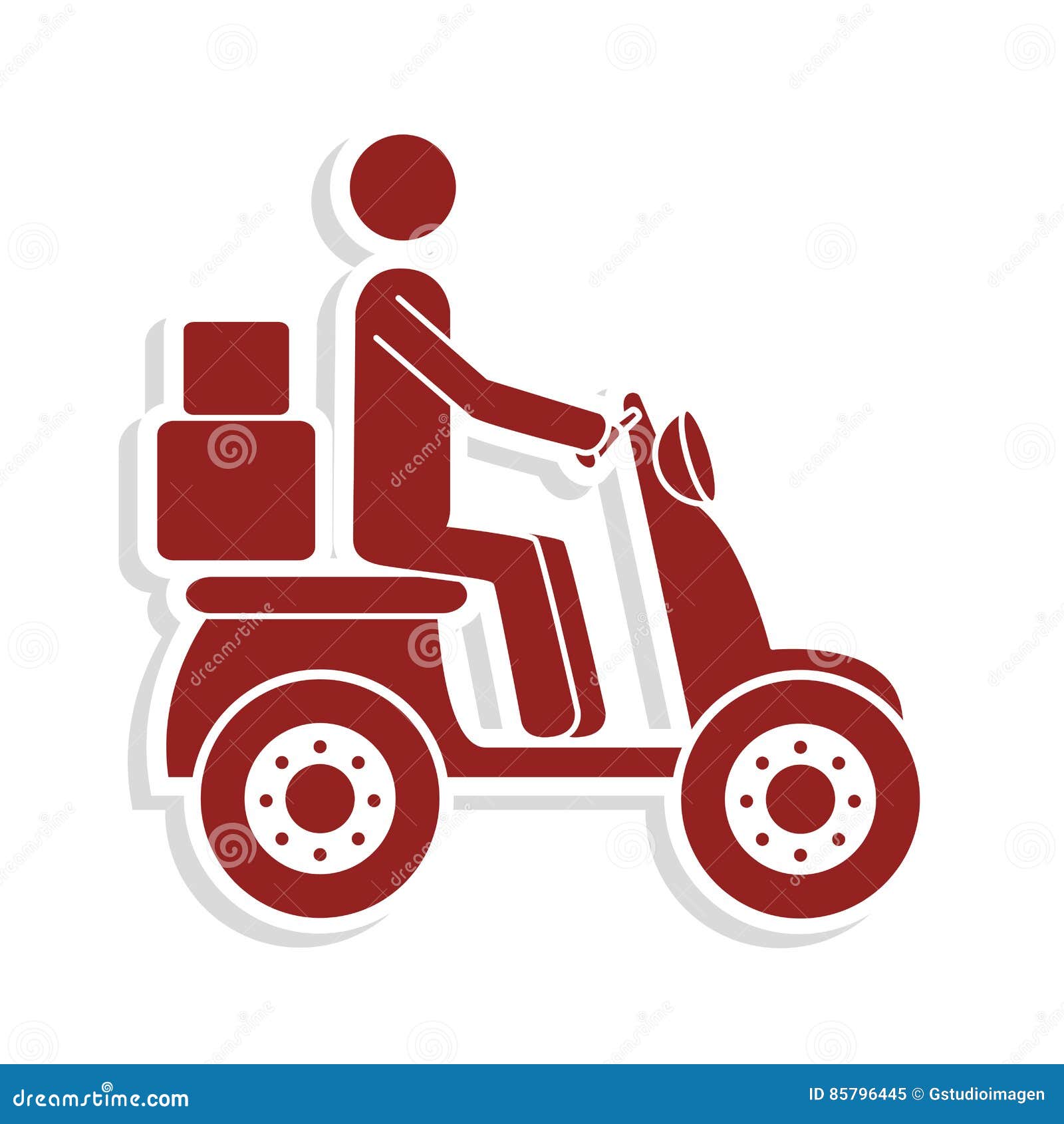 Delivery Motorcycle Service Icon Stock Vector - Illustration of deliver ...