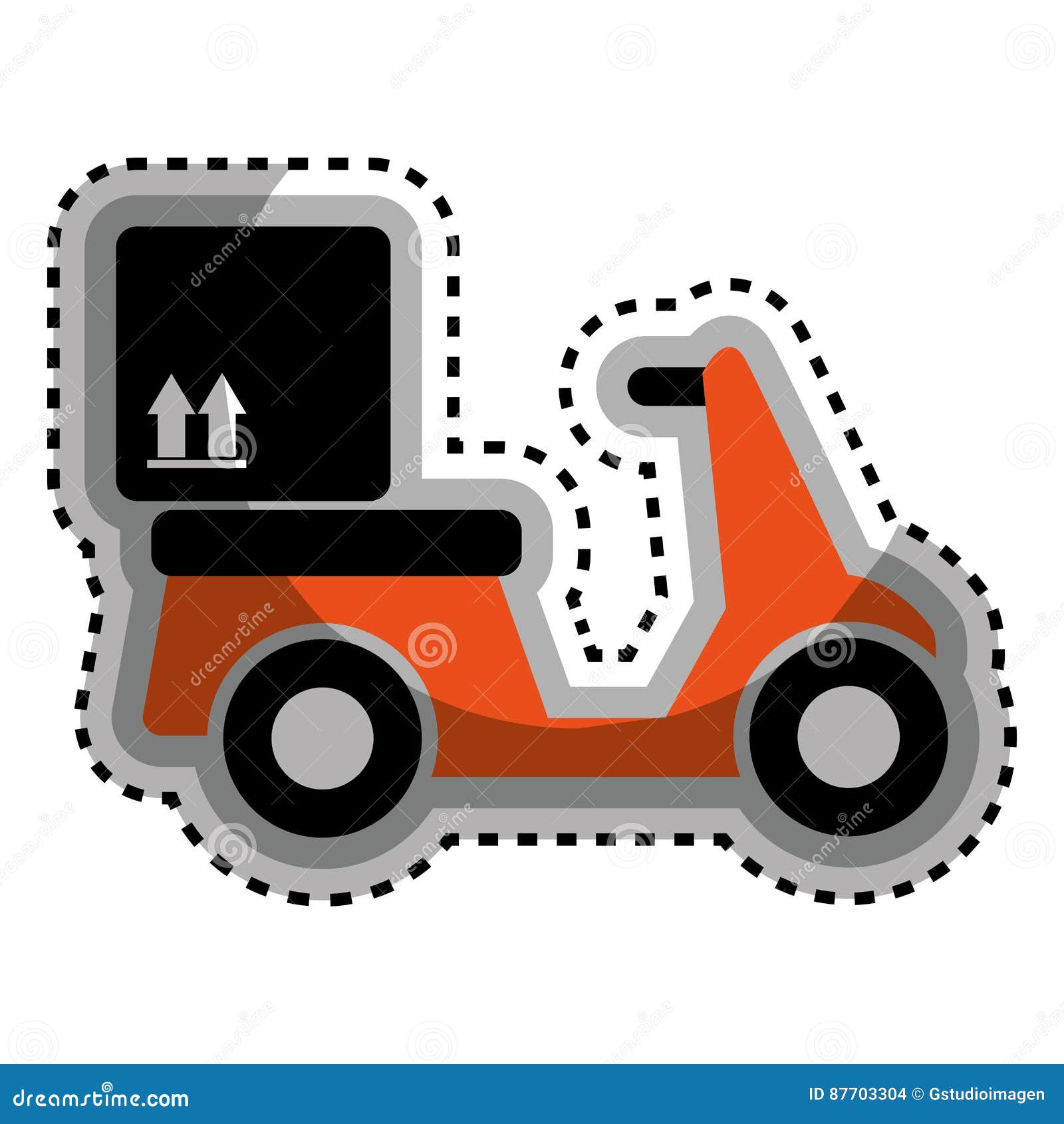 Delivery Motorcycle Service Icon Stock Vector - Illustration of service ...