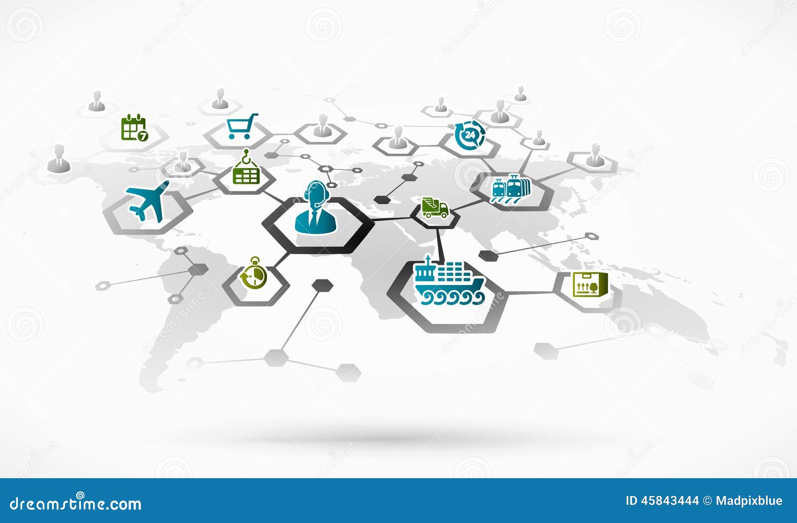 Delivery network stock vector. Illustration of logistic - 45843444