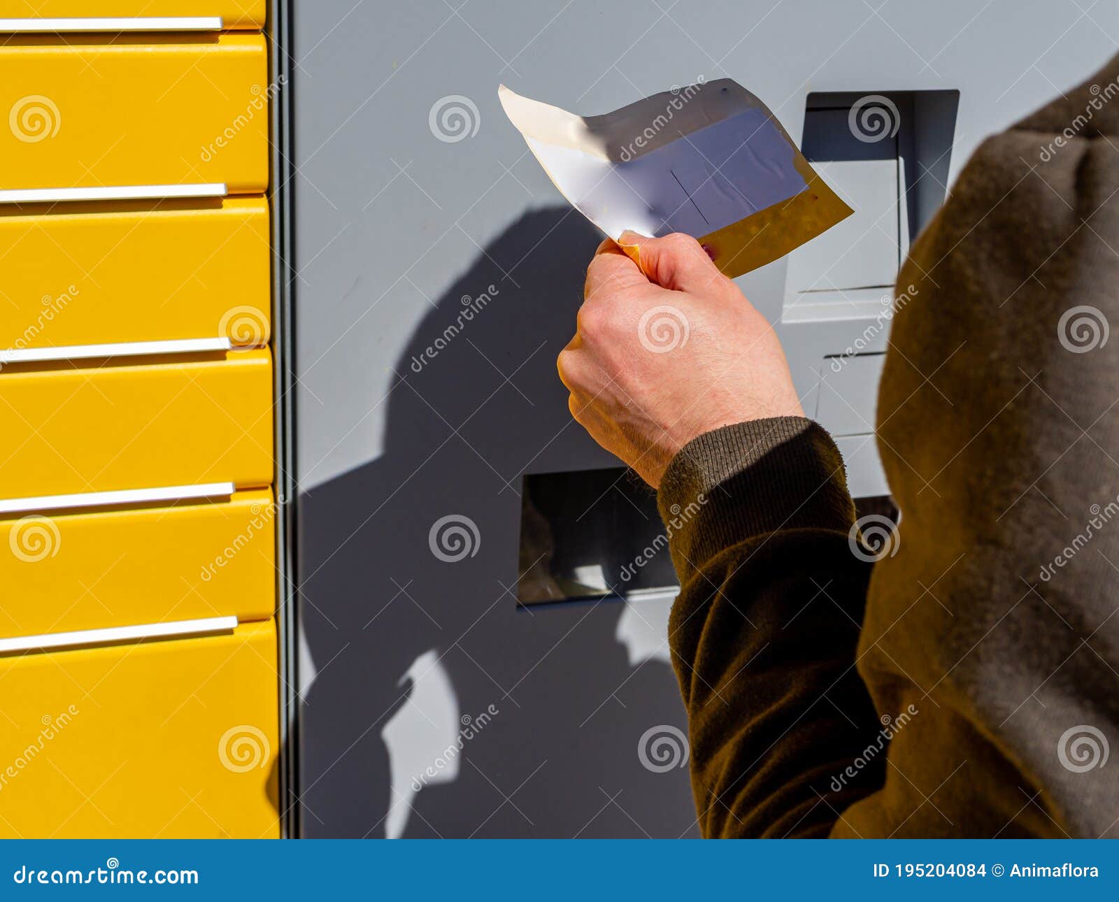 Delivery Note Input at a Packing Station, Pick Up Parcels Stock Photo ...