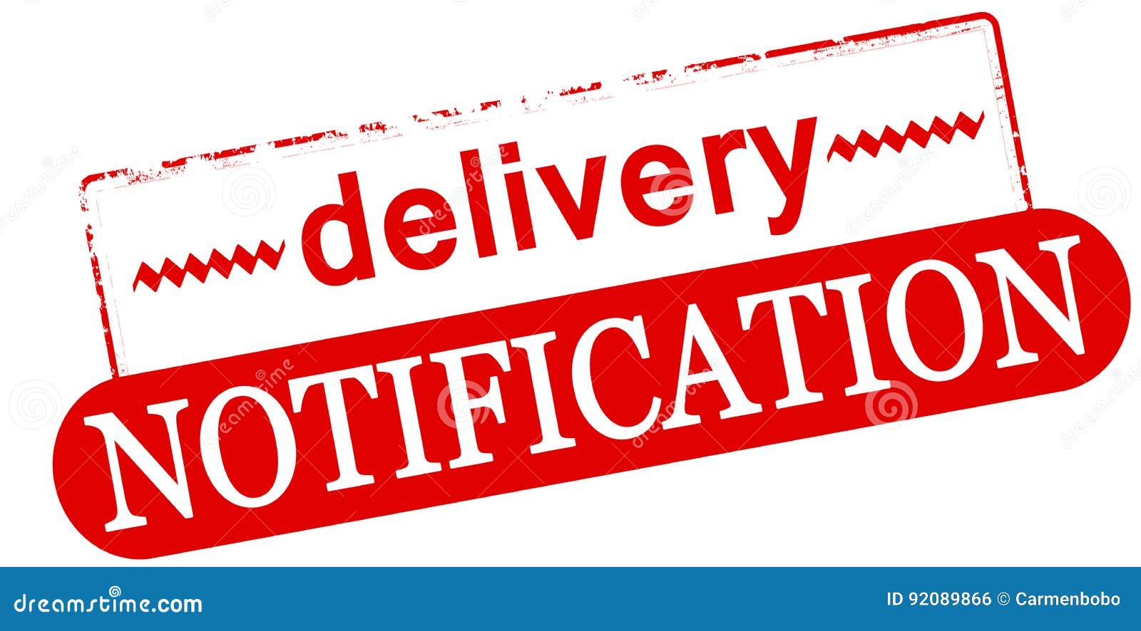 Delivery notification stock illustration. Illustration of rectangular ...