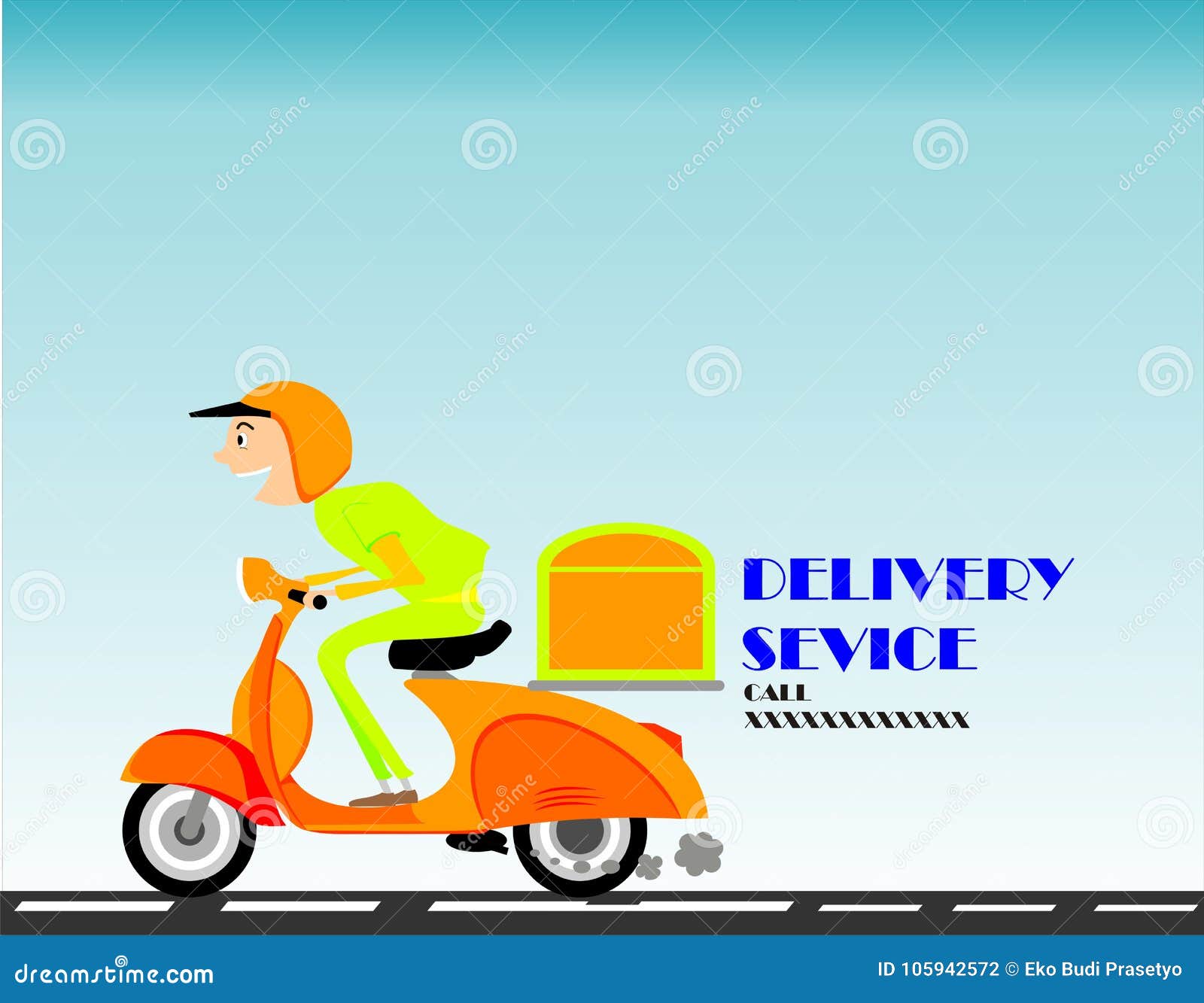 Delivery orange stock illustration. Illustration of template - 105942572