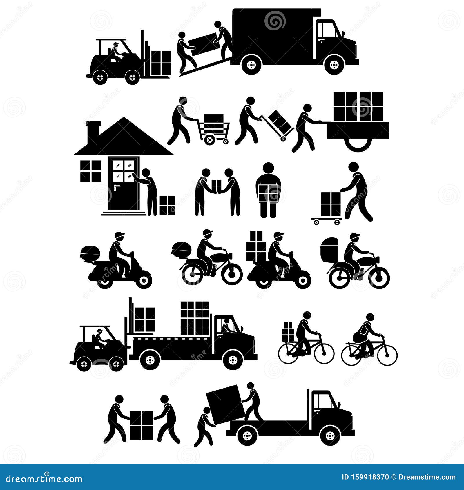 Delivery Order, Icon and Figure Vector Stock Vector - Illustration of ...