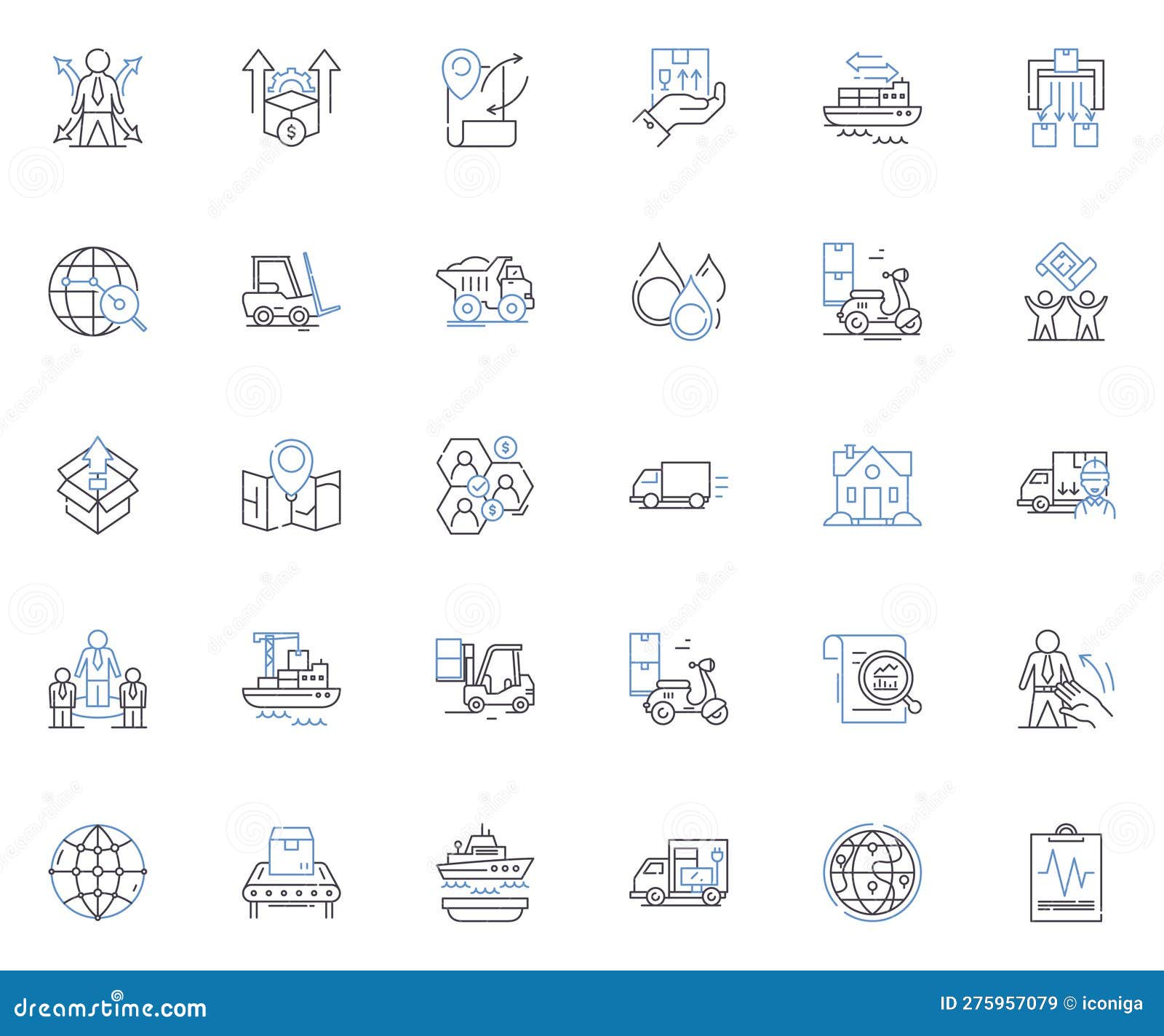 Delivery Line Icons Collection. Dispatch, Shipment, Parcel, Courier ...