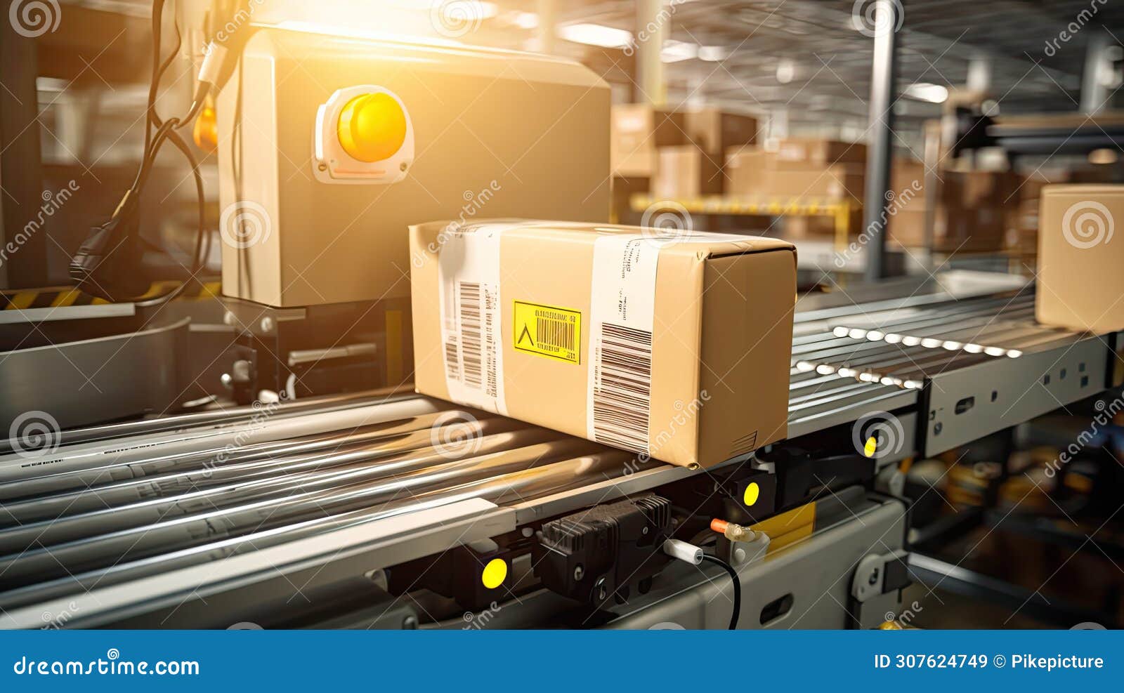 Delivery package scan stock illustration. Illustration of system ...