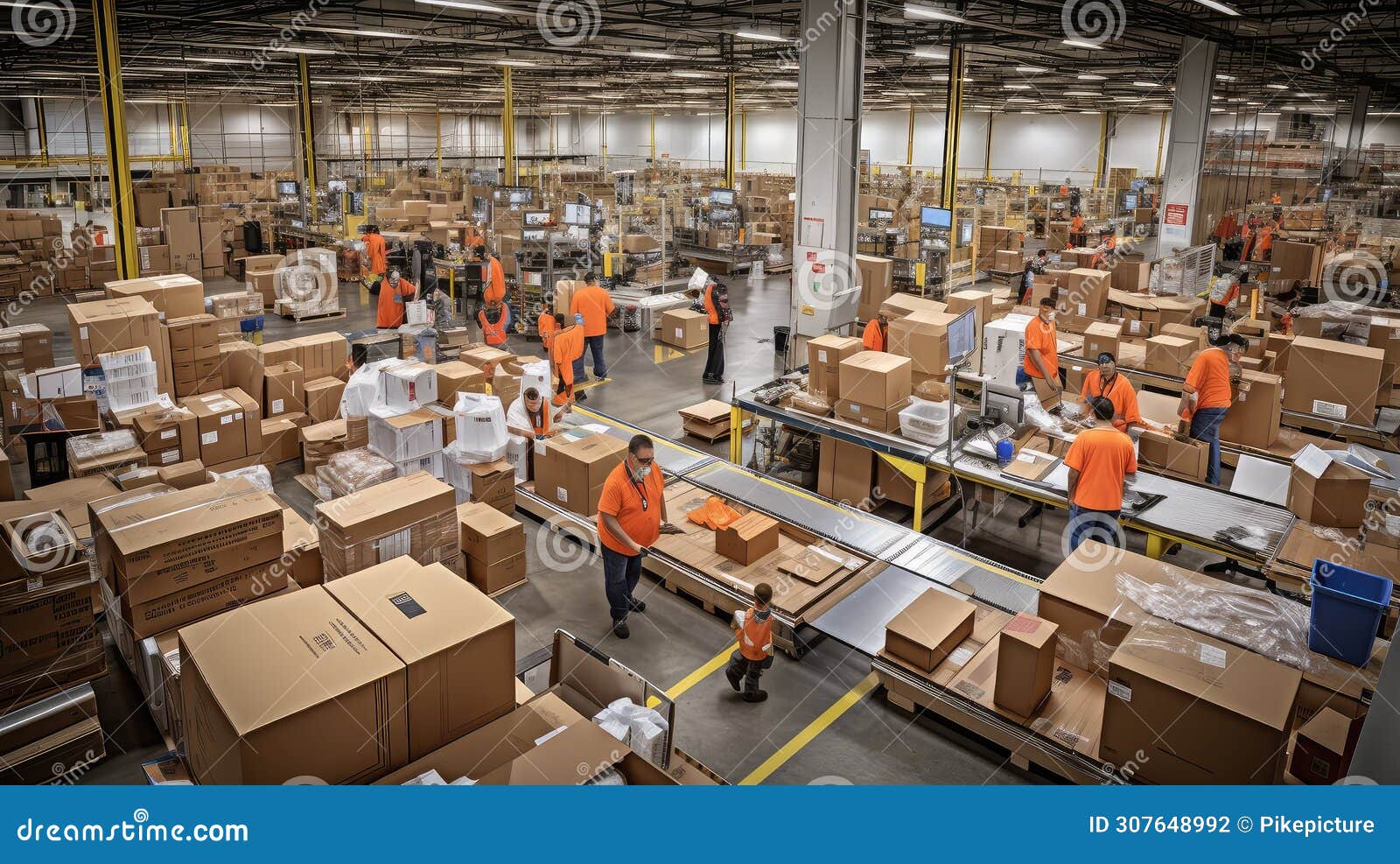 Delivery package sorting stock illustration. Illustration of handling ...