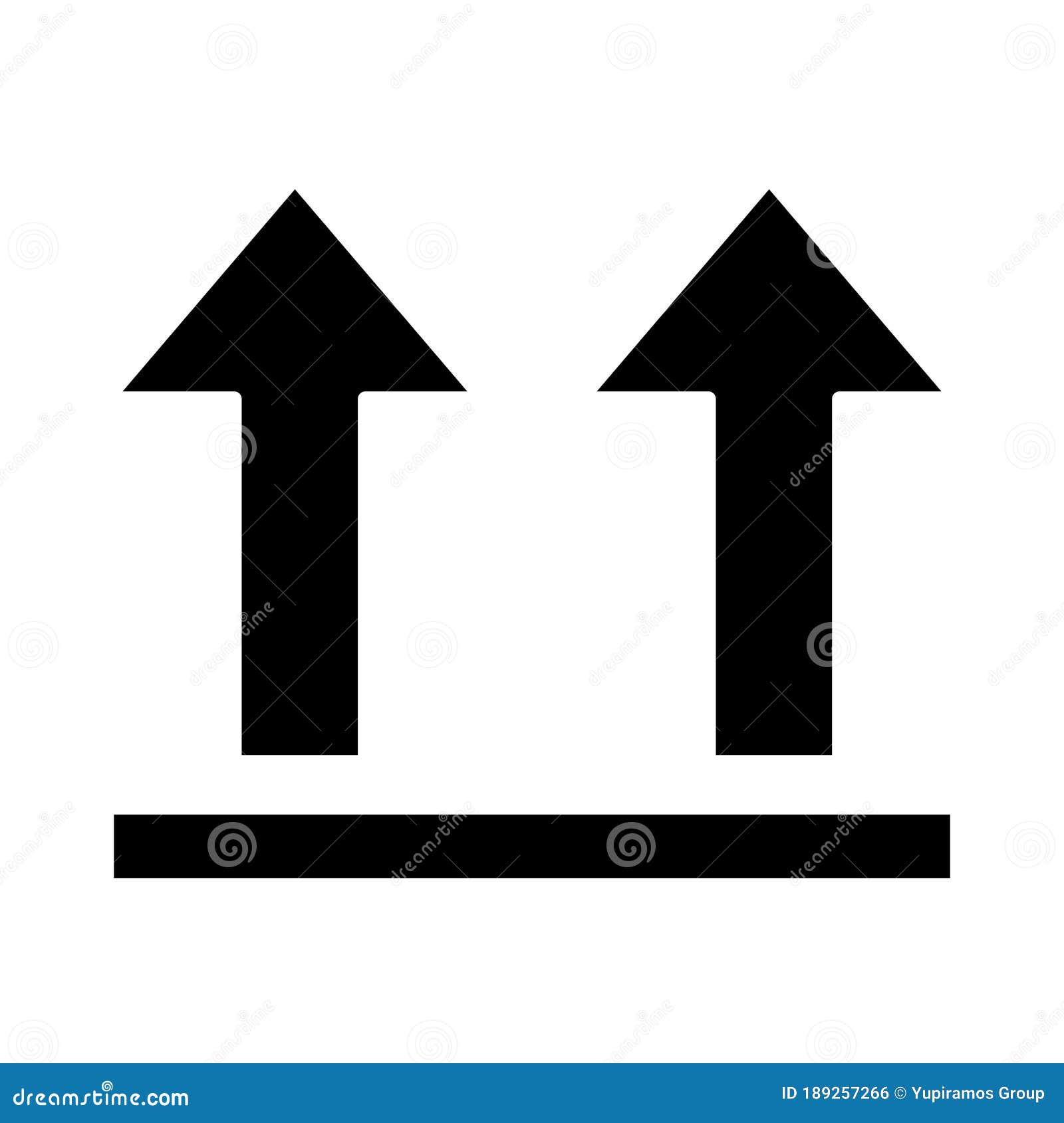 Two Arrows Side Up ,indicating Top Side Of Packaging Royalty-Free Stock ...
