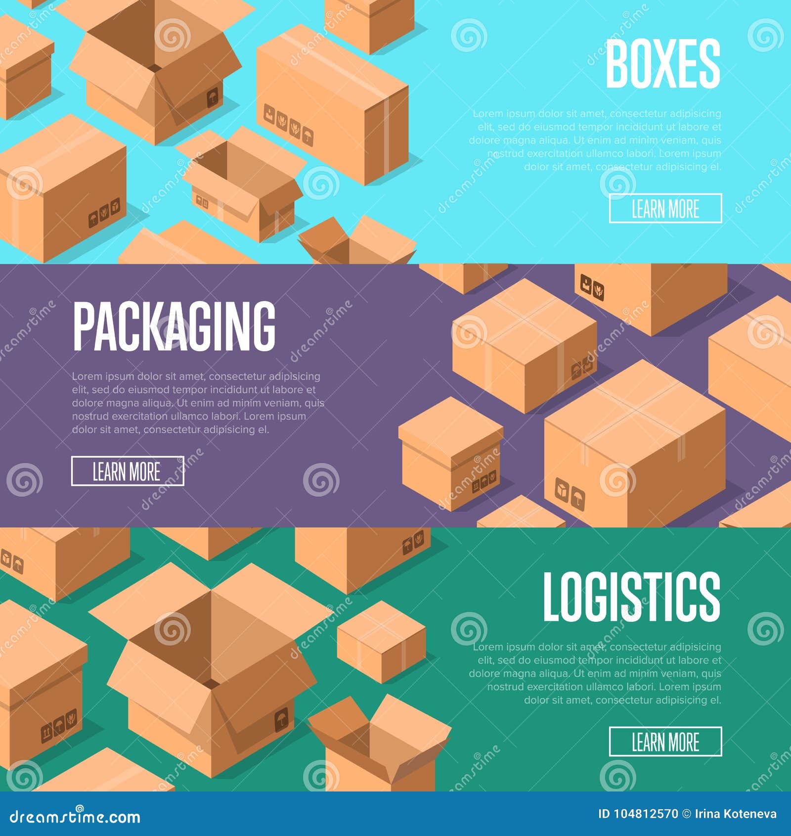 Delivery Packaging and Logistics Advertising Stock Vector ...