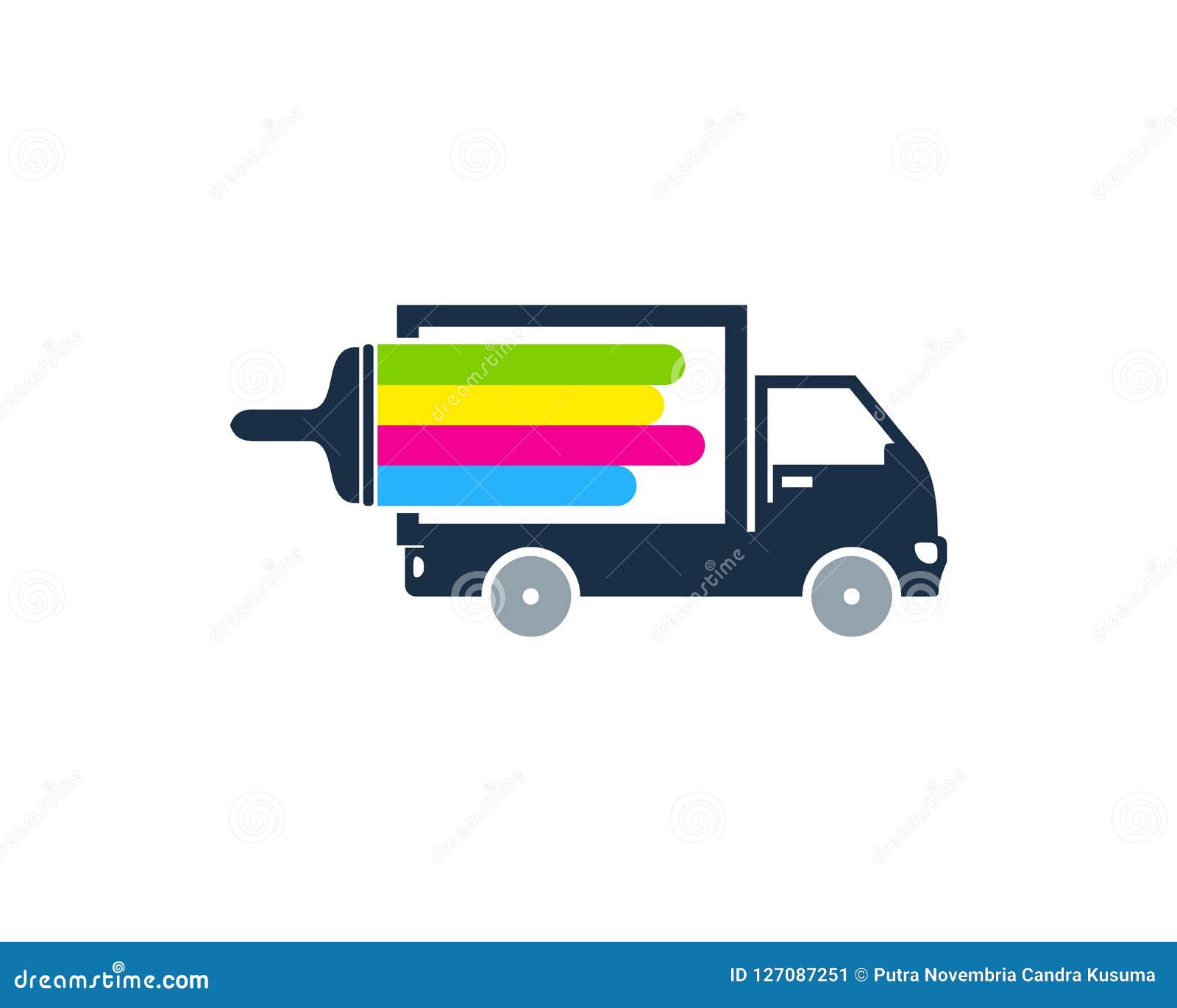 Delivery Paint Logo Icon Design Stock Vector - Illustration of modern ...