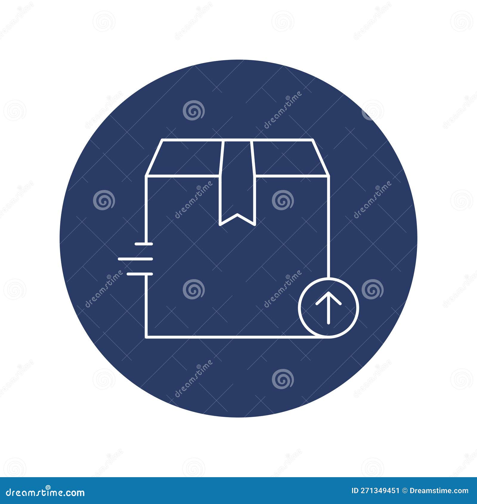 Delivery parcel box icon stock vector. Illustration of cargo - 271349451