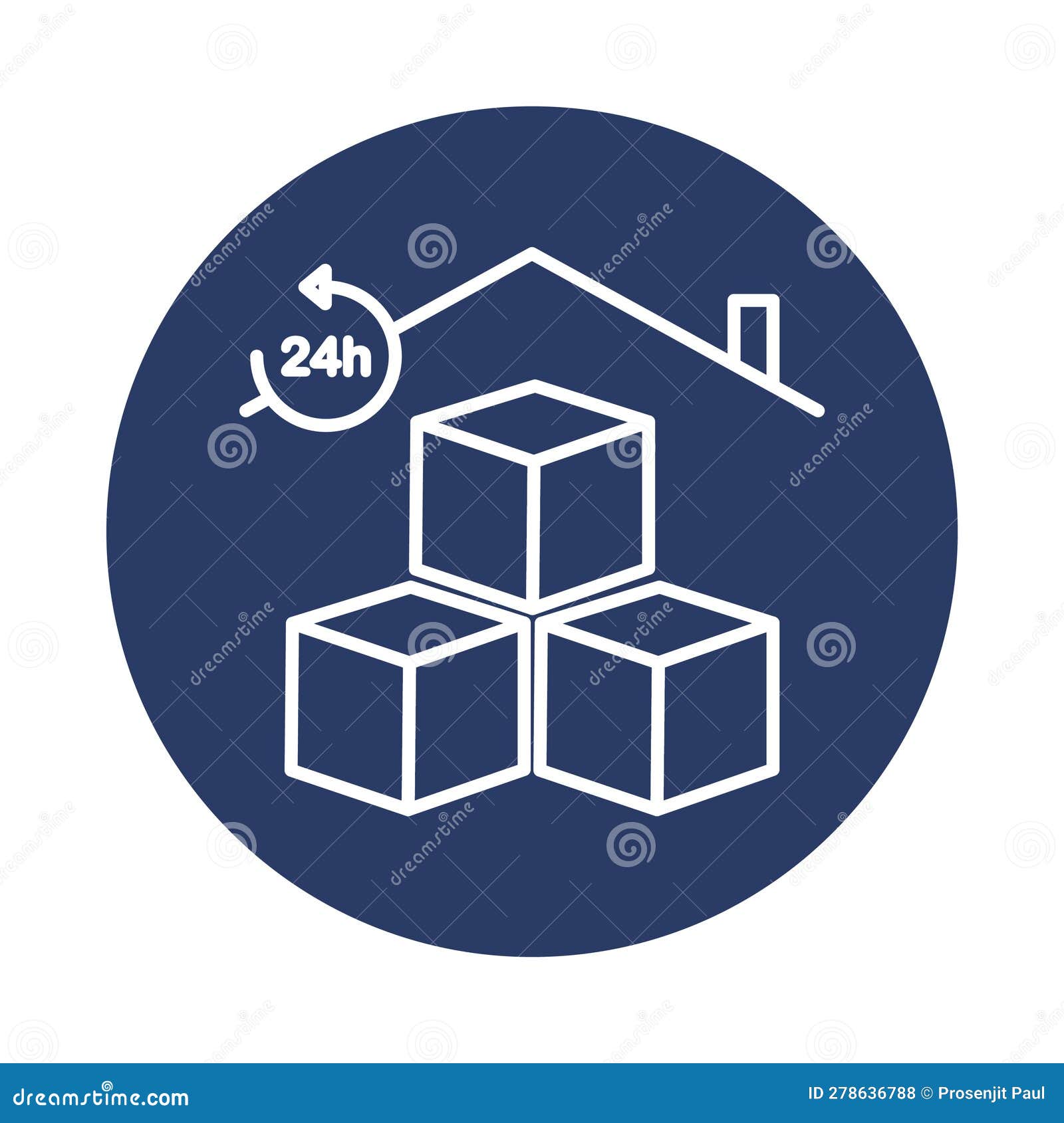 Delivery, Parcel, Home, 24 Hours, Fast Parcel Home Delivery Icon Stock ...