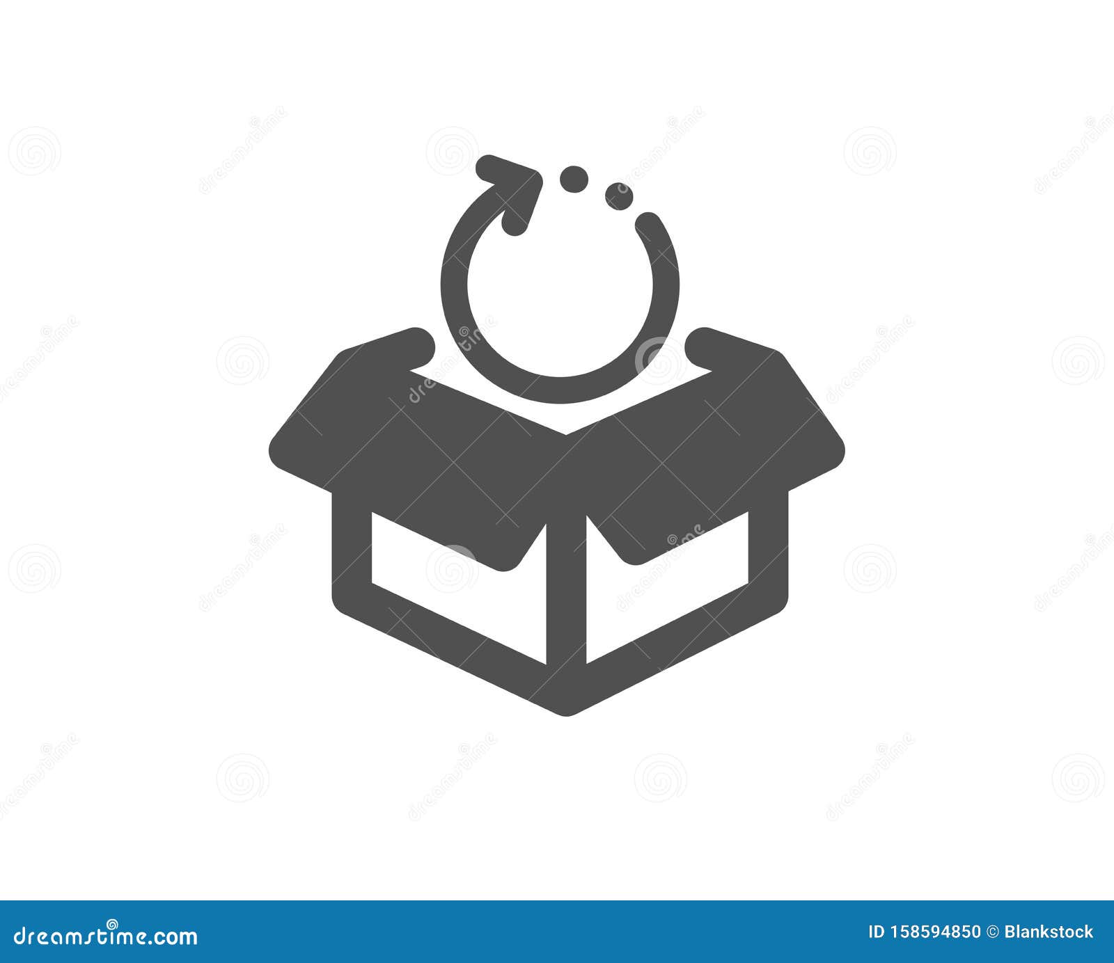 Return Package Icon. Delivery Parcel Sign. Cargo Goods Box. Vector ...