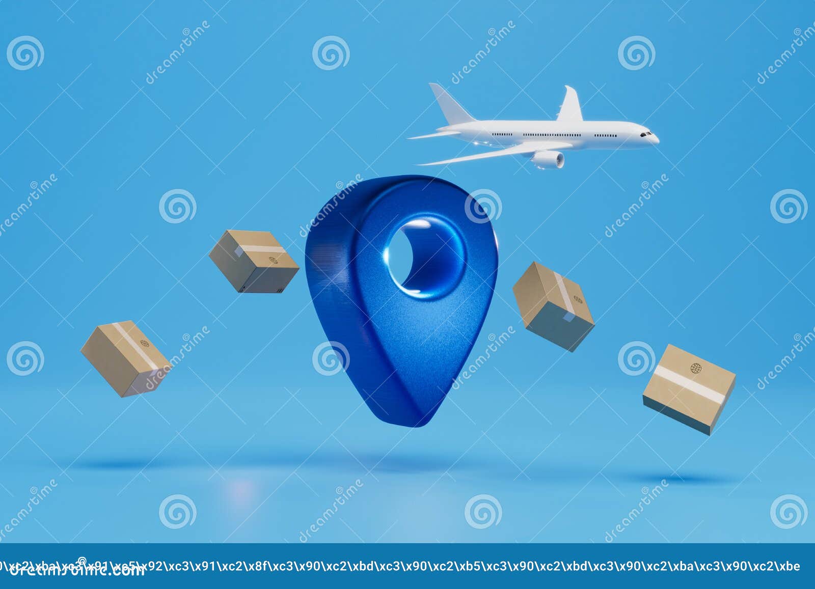 Delivery of Parcels by Plane To the Specified Place. Plane, Parcels and ...