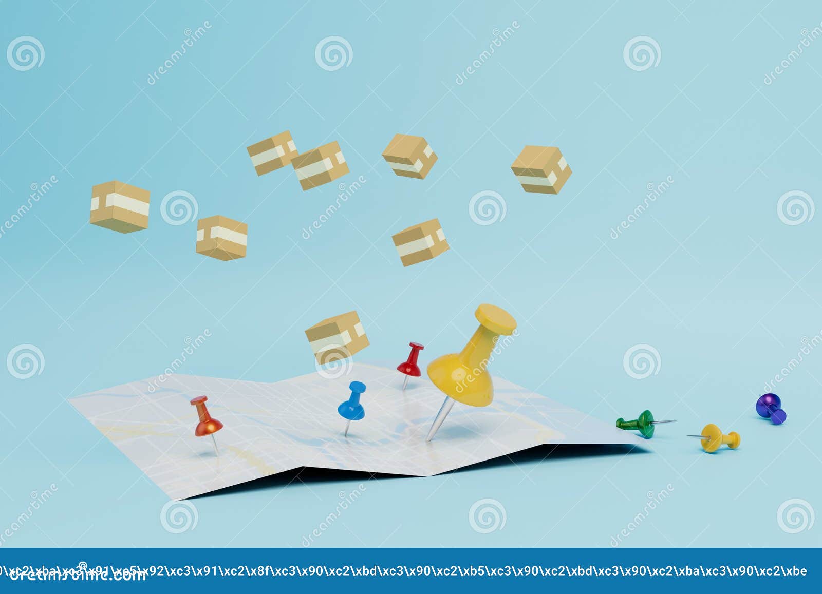 Delivery of Parcels To the Specified Address. Boxes with Parcels and a ...