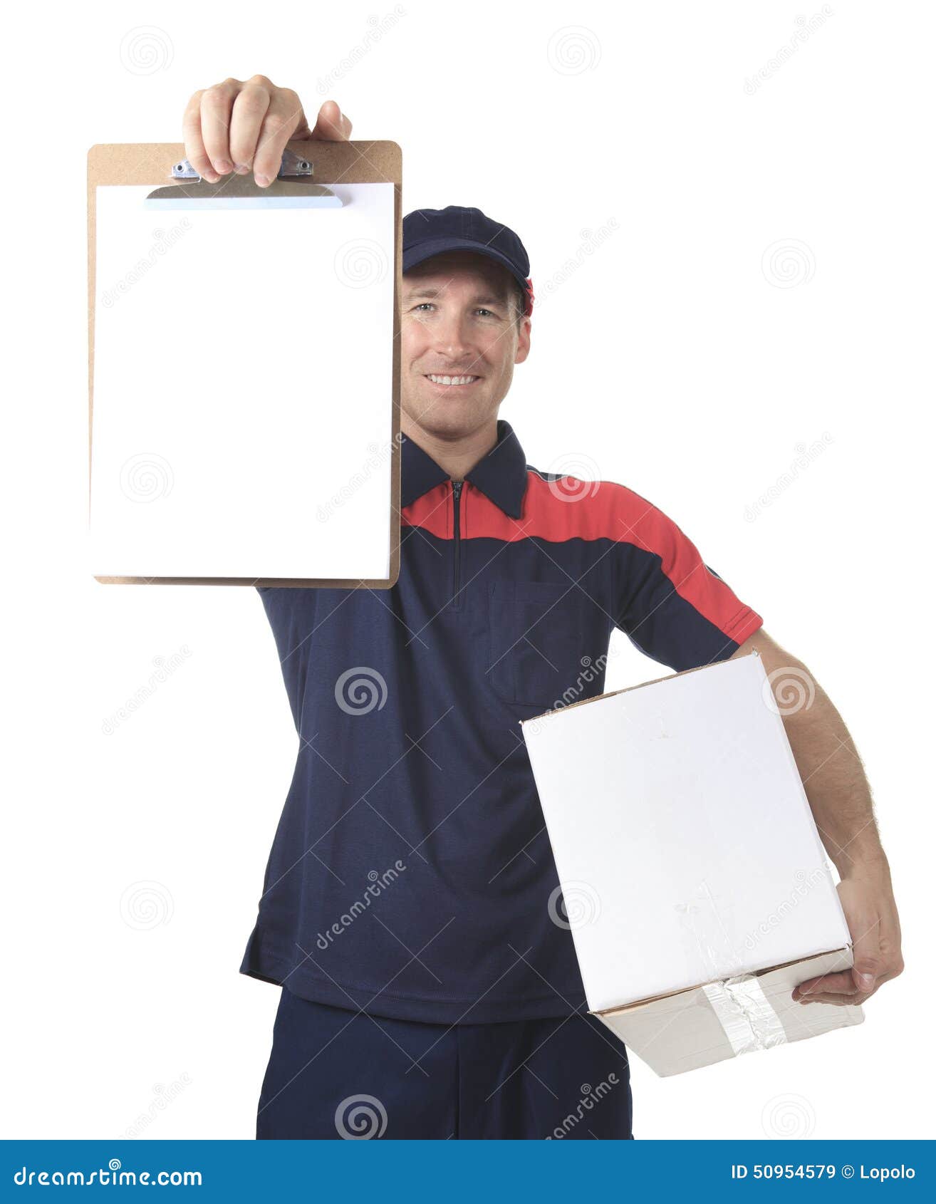 Delivery Person Delivering Packages Holding Stock Image - Image of ...