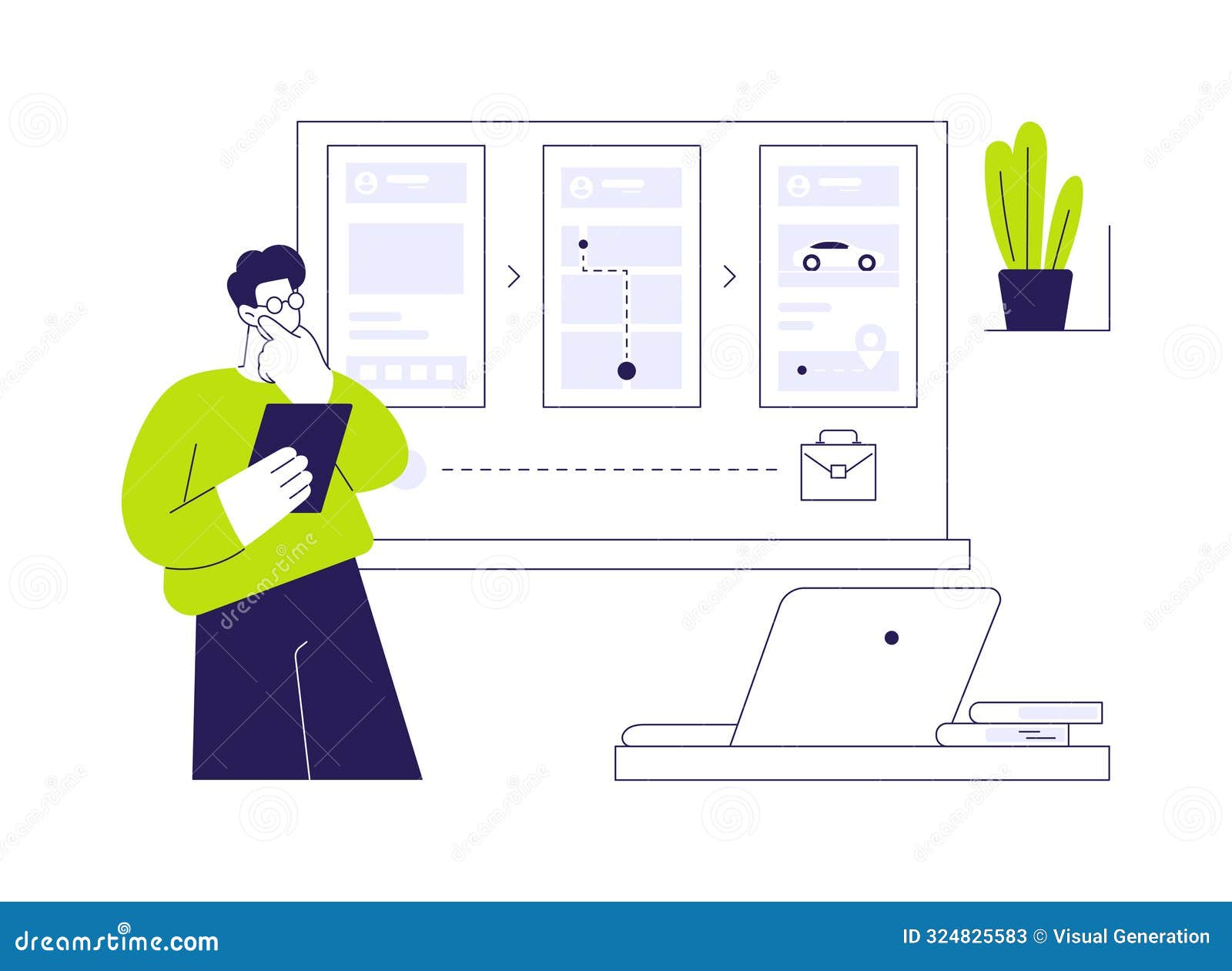 Delivery Plan Abstract Concept Vector Illustration. Stock Illustration ...