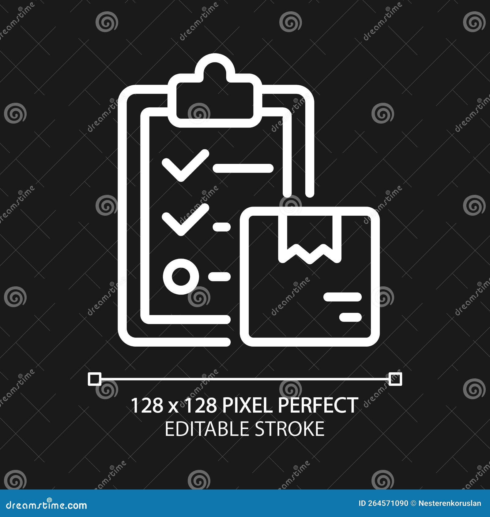 Delivery Plan Pixel Perfect White Linear Icon for Dark Theme Stock ...