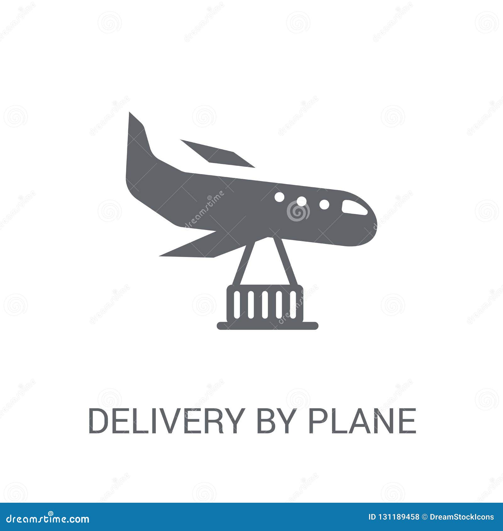 Delivery by Plane Icon. Trendy Delivery by Plane Logo Concept on Stock ...