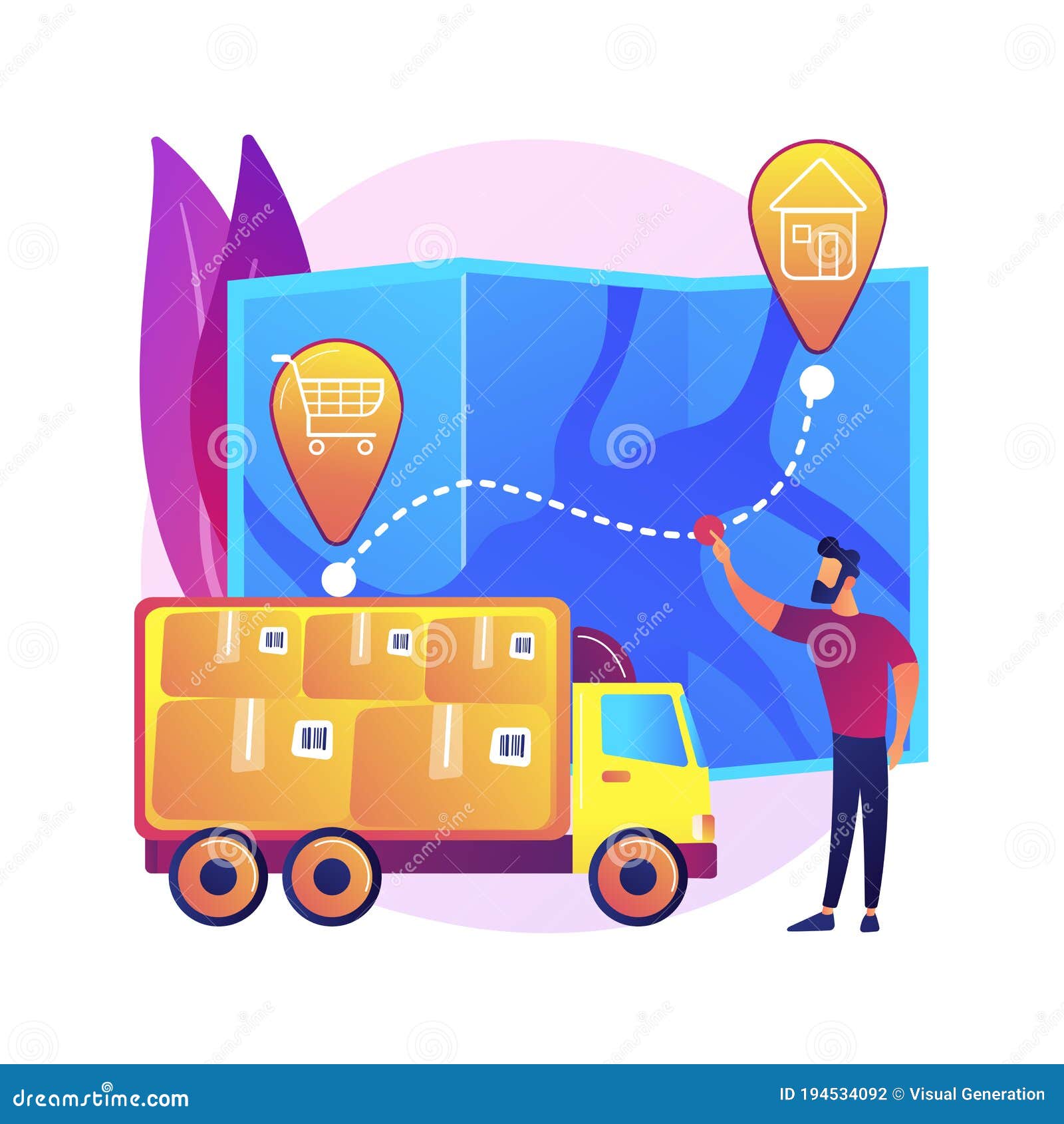 Delivery Point Concept Delivery Service, Receiving And Confirming ...