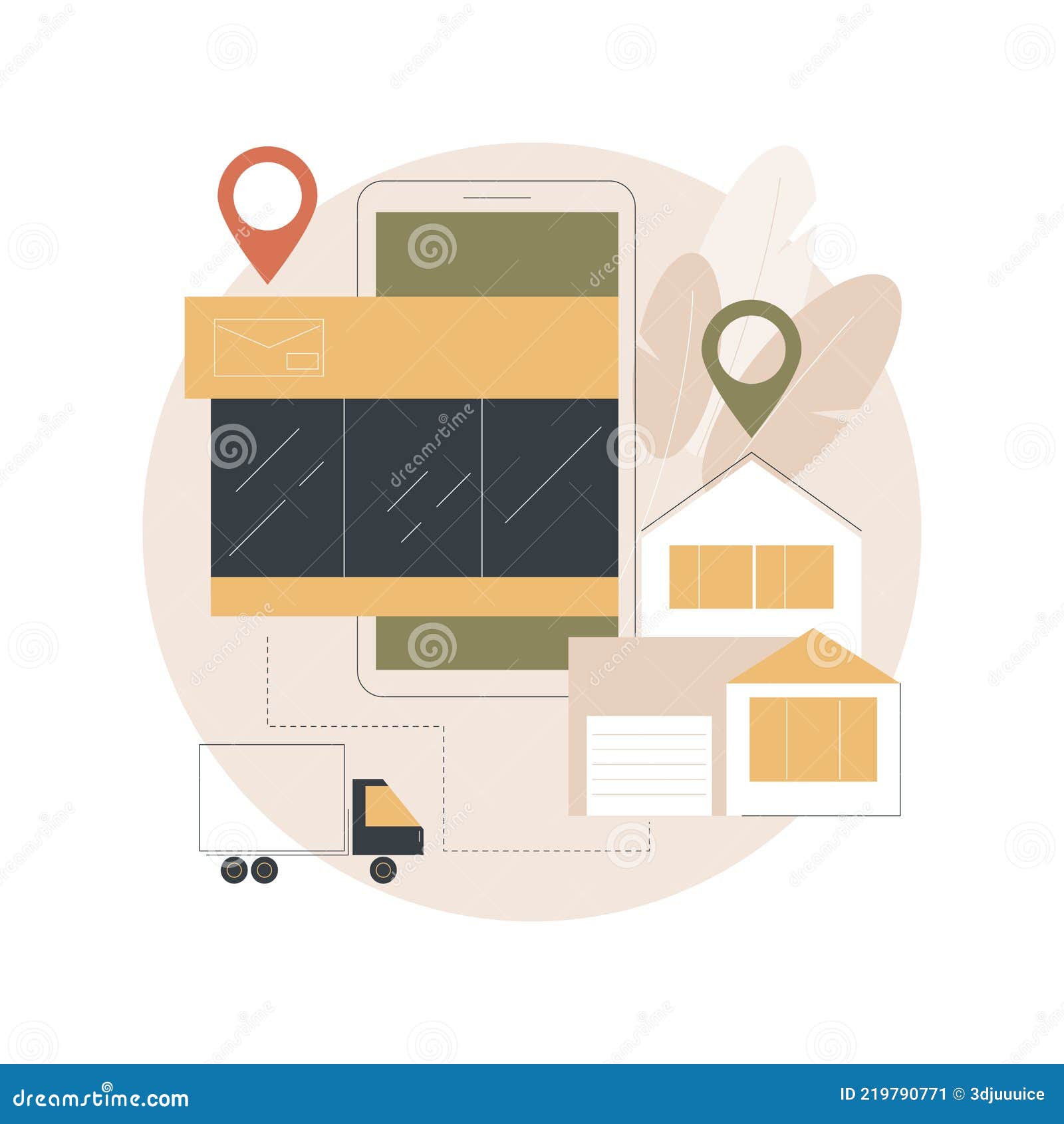 Delivery Point Abstract Concept Vector Illustration. Stock Vector ...