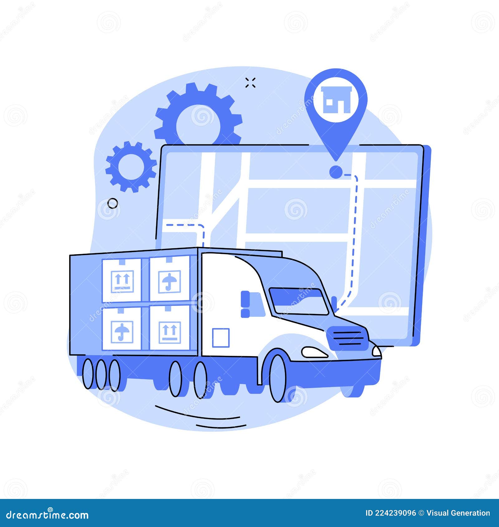 Delivery Point Abstract Concept Vector Illustration. Stock Vector ...