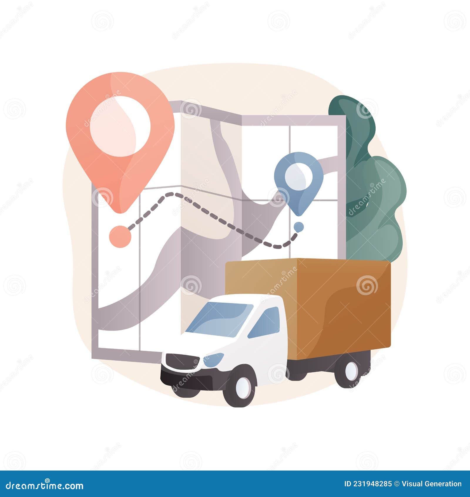 Delivery Point Abstract Concept Vector Illustration. Stock Vector ...