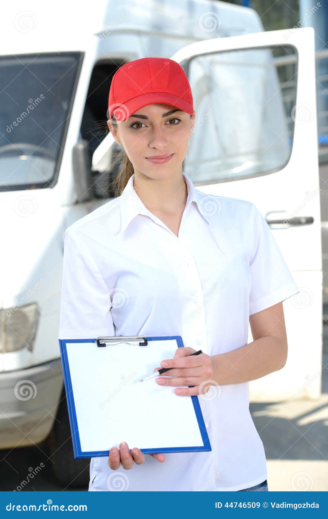 Delivery stock image. Image of caucasian, looking, friendly - 44746509