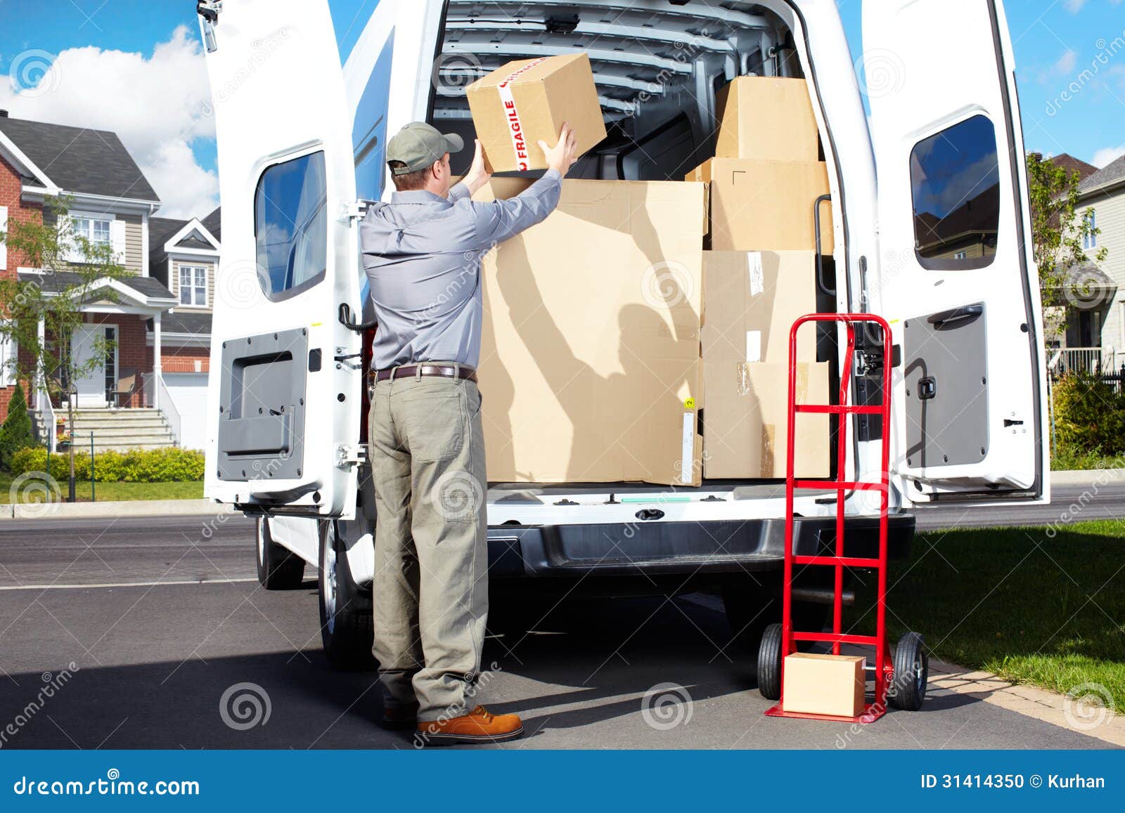 Delivery Postal Service Man. Stock Photo - Image of occupation, courier ...