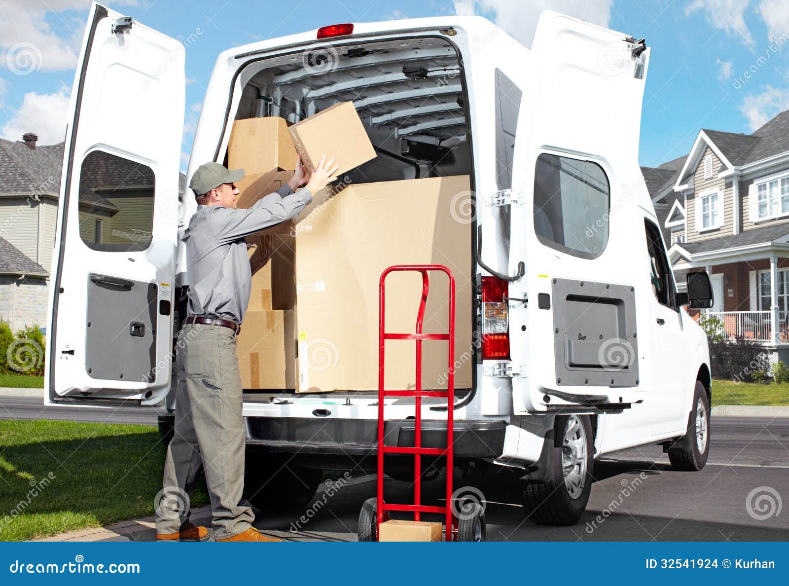 Delivery Postal Service Man. Stock Photo - Image of courier, delivering ...