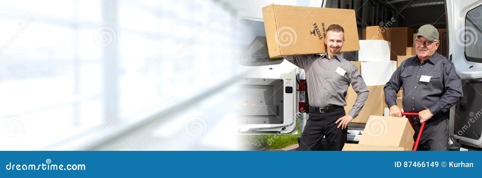Delivery Postman with a Box Stock Image - Image of person, handling ...