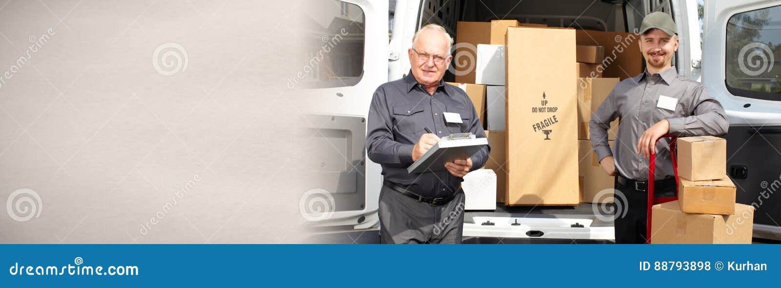 Delivery Postman with a Box Stock Photo - Image of postman, commercial ...
