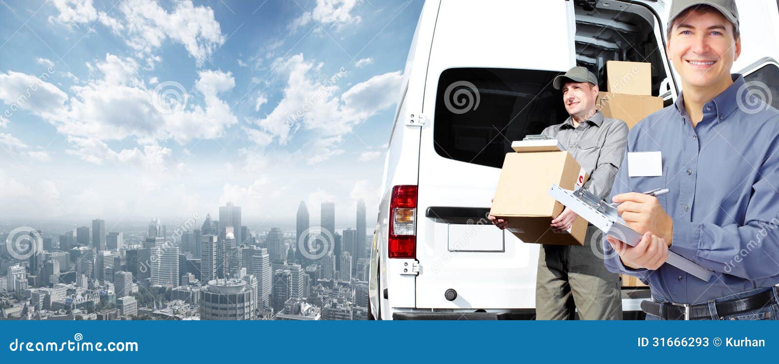 Delivery postman. stock image. Image of carton, post - 31666293