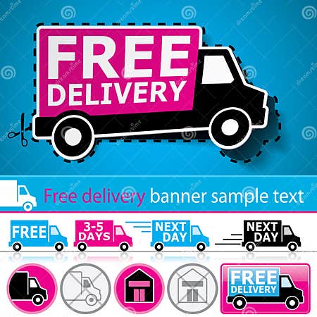 Delivery Promotion Set stock vector. Illustration of labels - 22009668