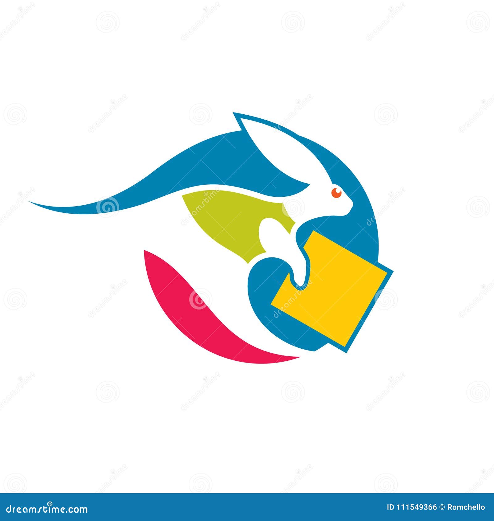 Delivery rabbit sign stock vector. Illustration of pack - 111549366