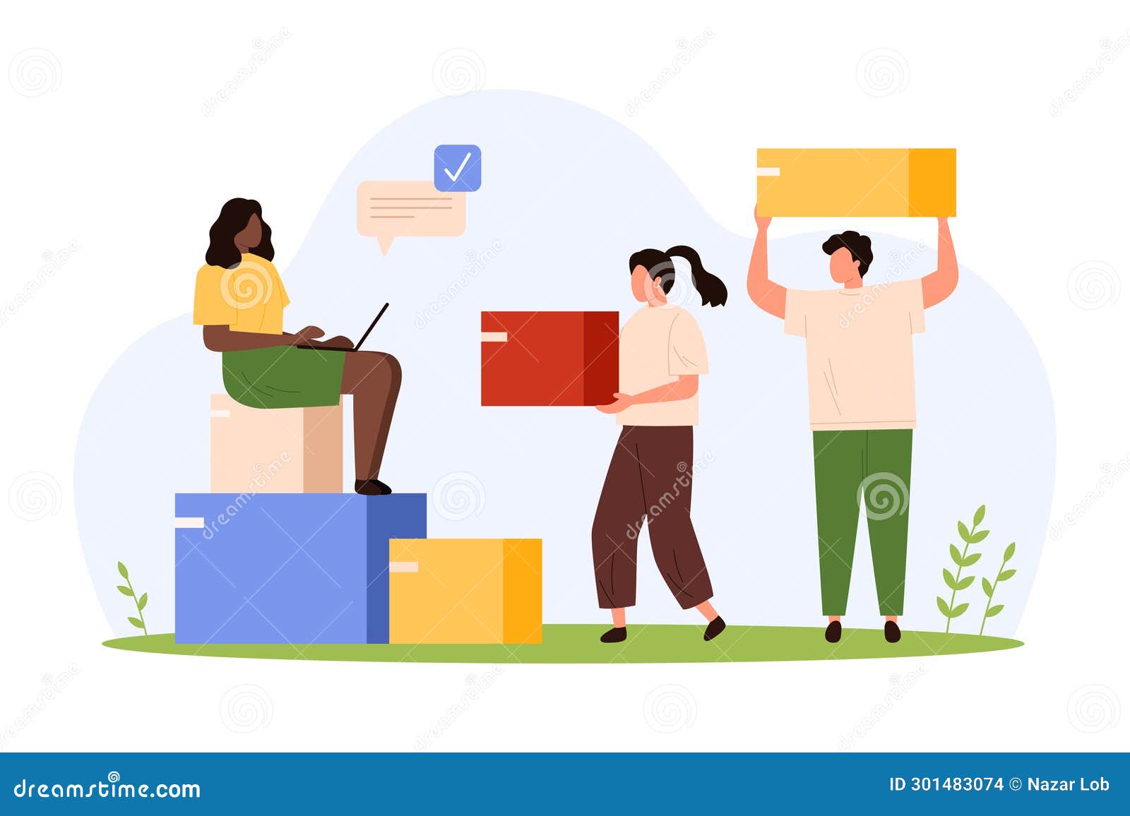 Delivery, Registration and Distribution of Parcel Boxes in Warehouse by ...