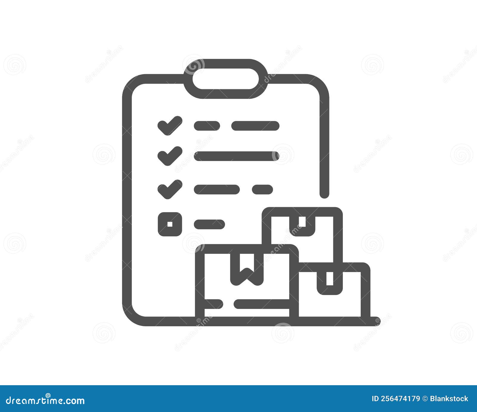 Delivery Report Line Icon. Parcel Documents Sign. Vector Stock Vector ...
