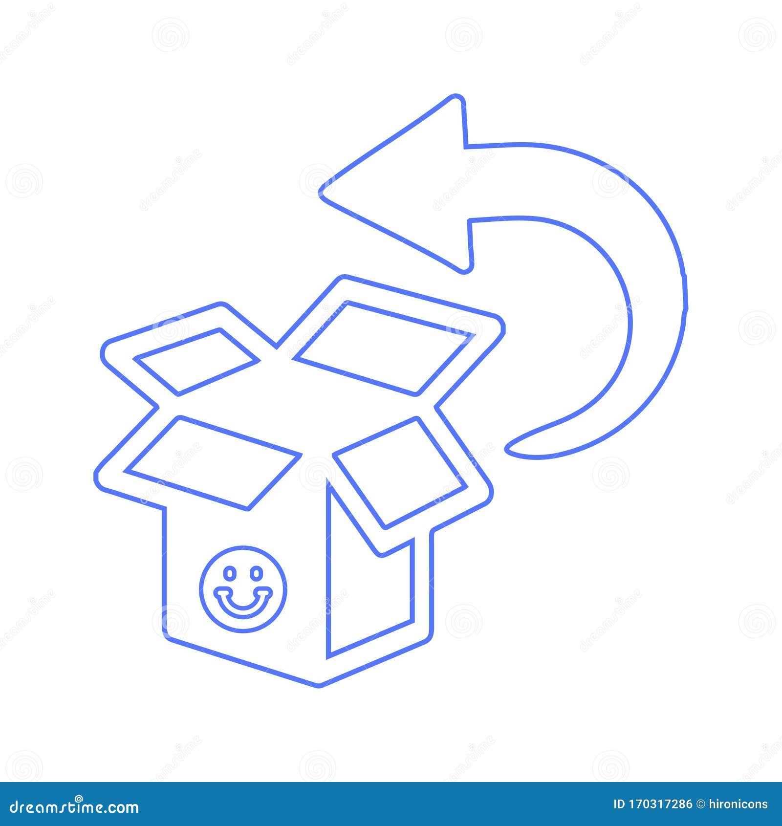 Delivery Return Icon, Parcel Back, Service Send Back Stock Illustration ...
