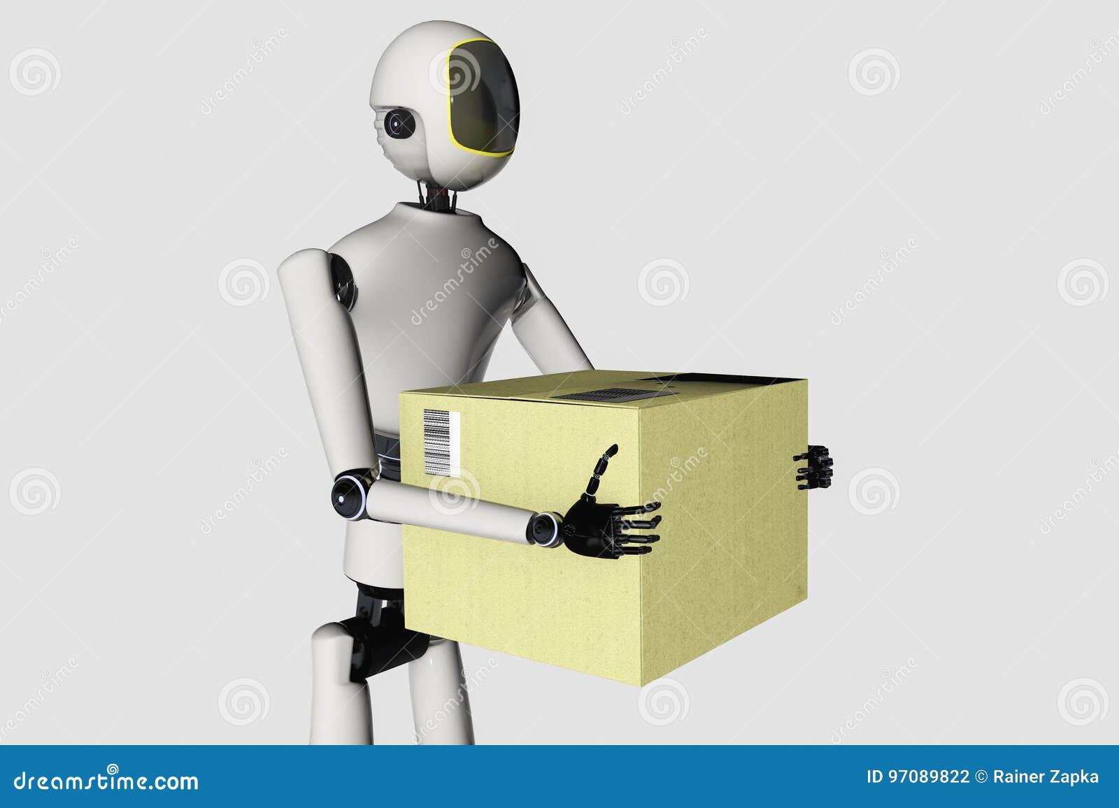 Delivery robot stock illustration. Illustration of data - 97089822