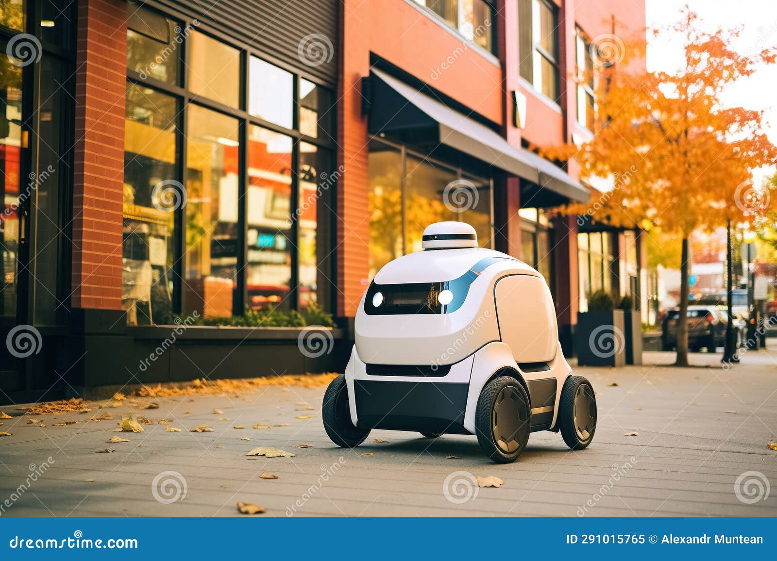 Delivery Robot, Autonomous Delivery Vehicle Stock Illustration ...