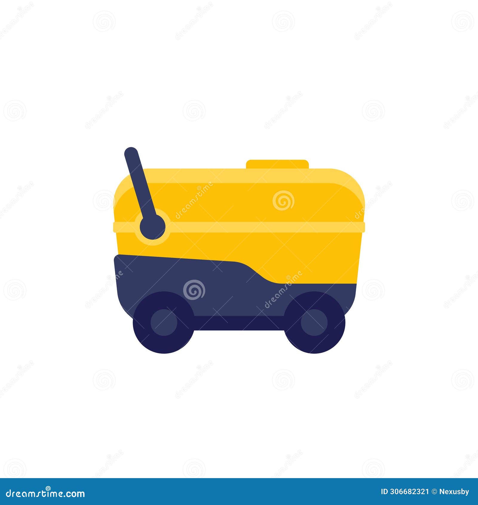 Delivery Robot Icon Isolated on White, Flat Vector Stock Illustration ...