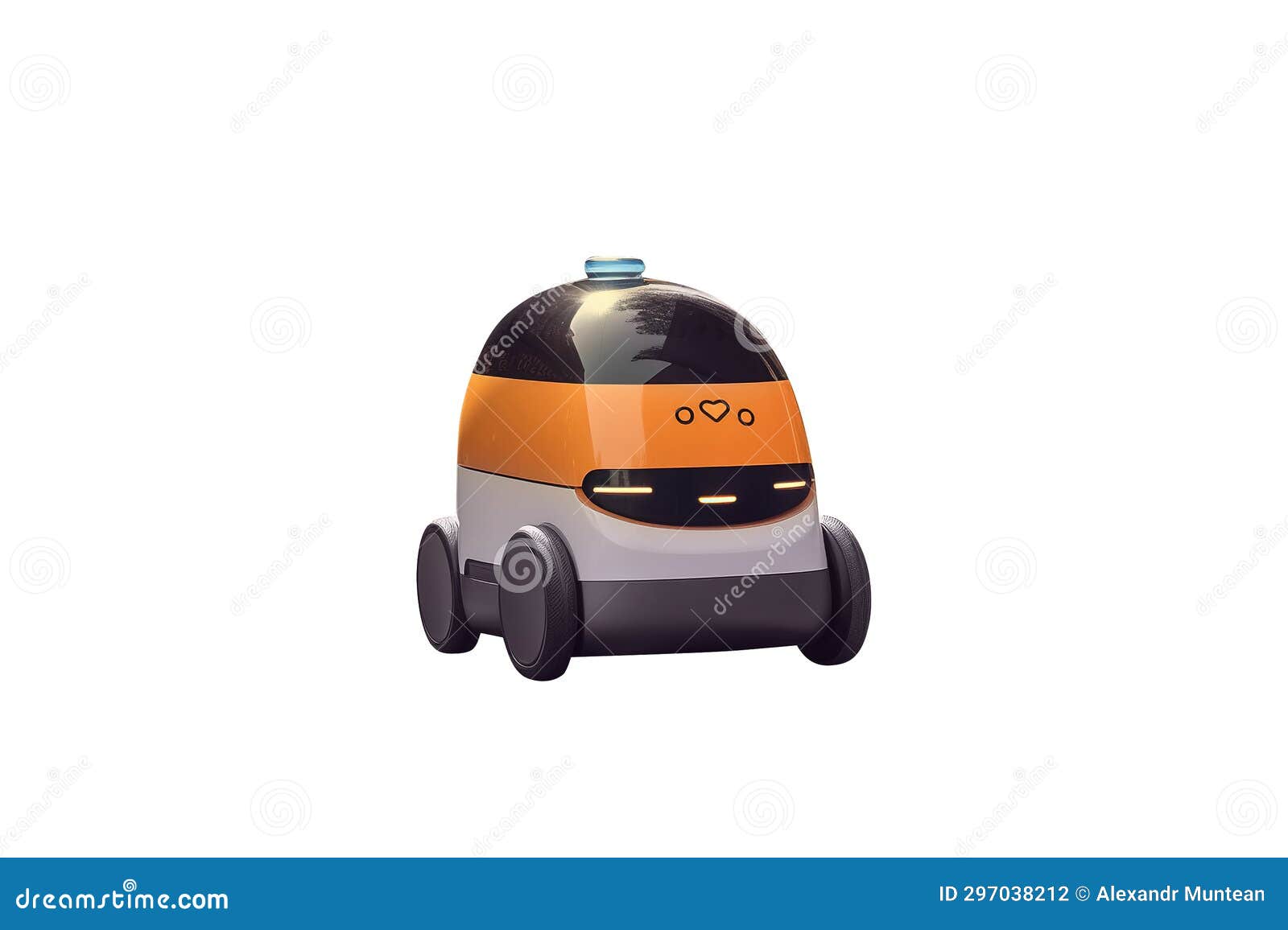 Delivery Robot Isolated on White Background Stock Photo - Image of ...