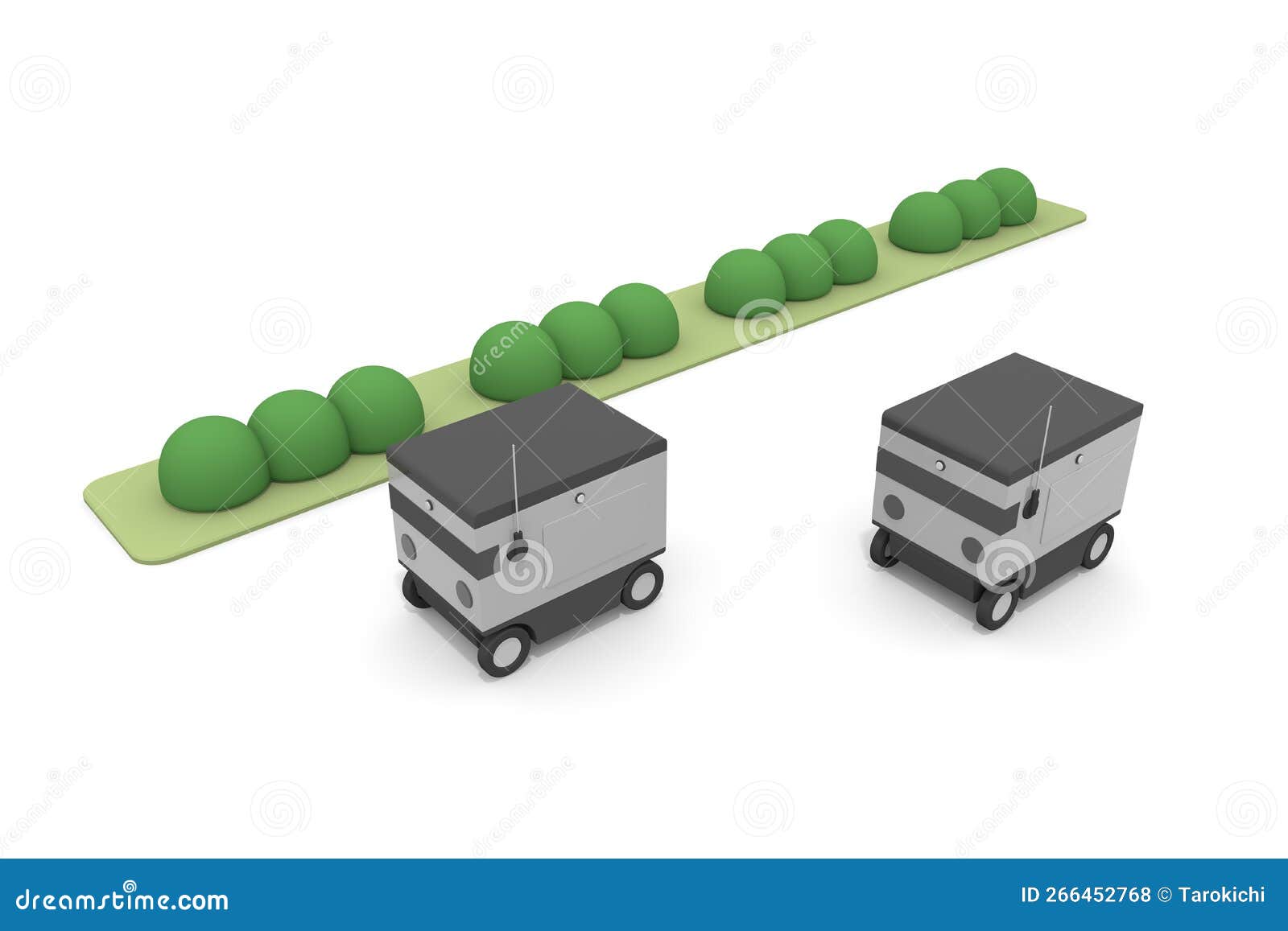 A Delivery Robot Runs through the City. a Robot that Delivers ...