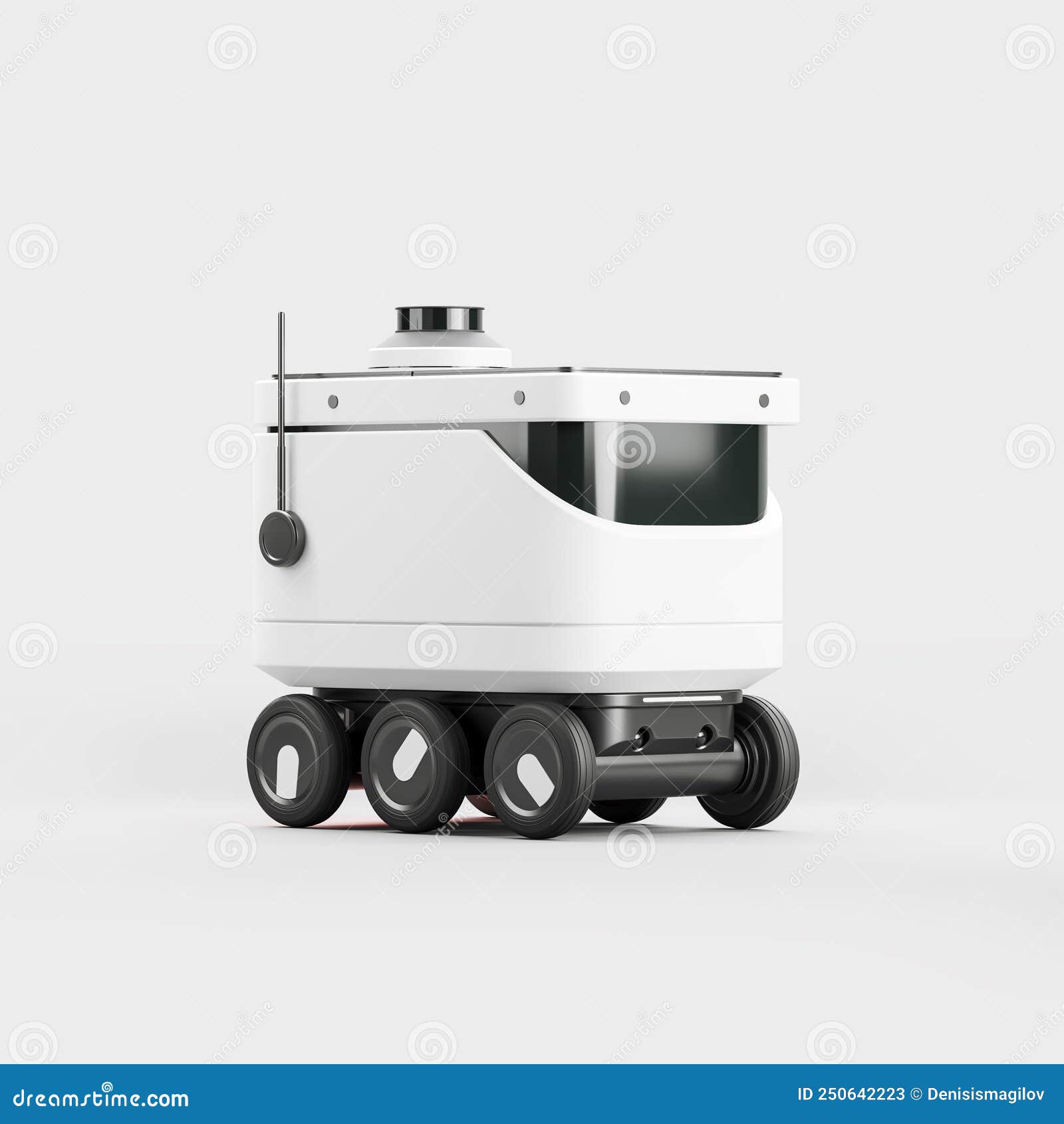 Delivery Robot Service, Modern Bot for Logistics. Mockup Stock ...