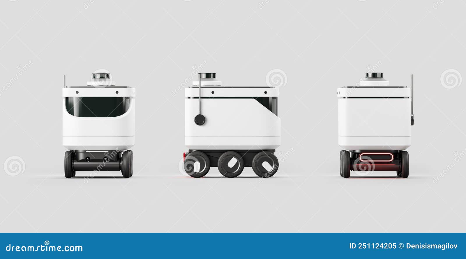 Delivery Robot, Smart Bot and Logistics. Mockup Stock Illustration ...