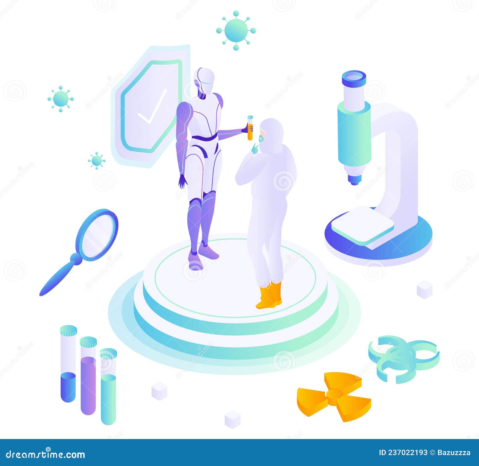 Delivery Robot Transporting Infectious Samples To Lab for Testing ...