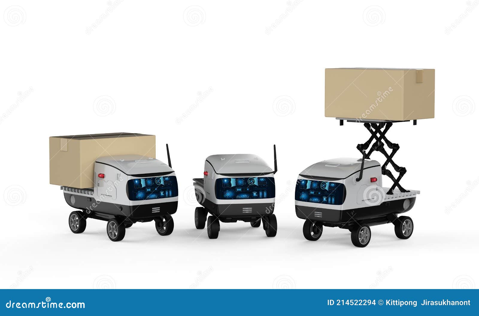 Robots Carry Boxes Royalty-Free Stock Image | CartoonDealer.com #102616054