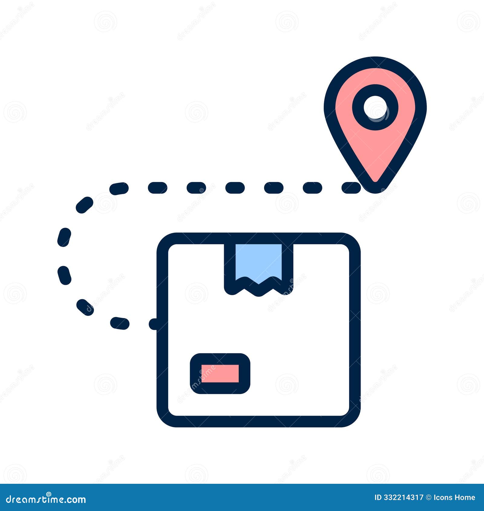 Delivery Route Cartoon Vector | CartoonDealer.com #164218005