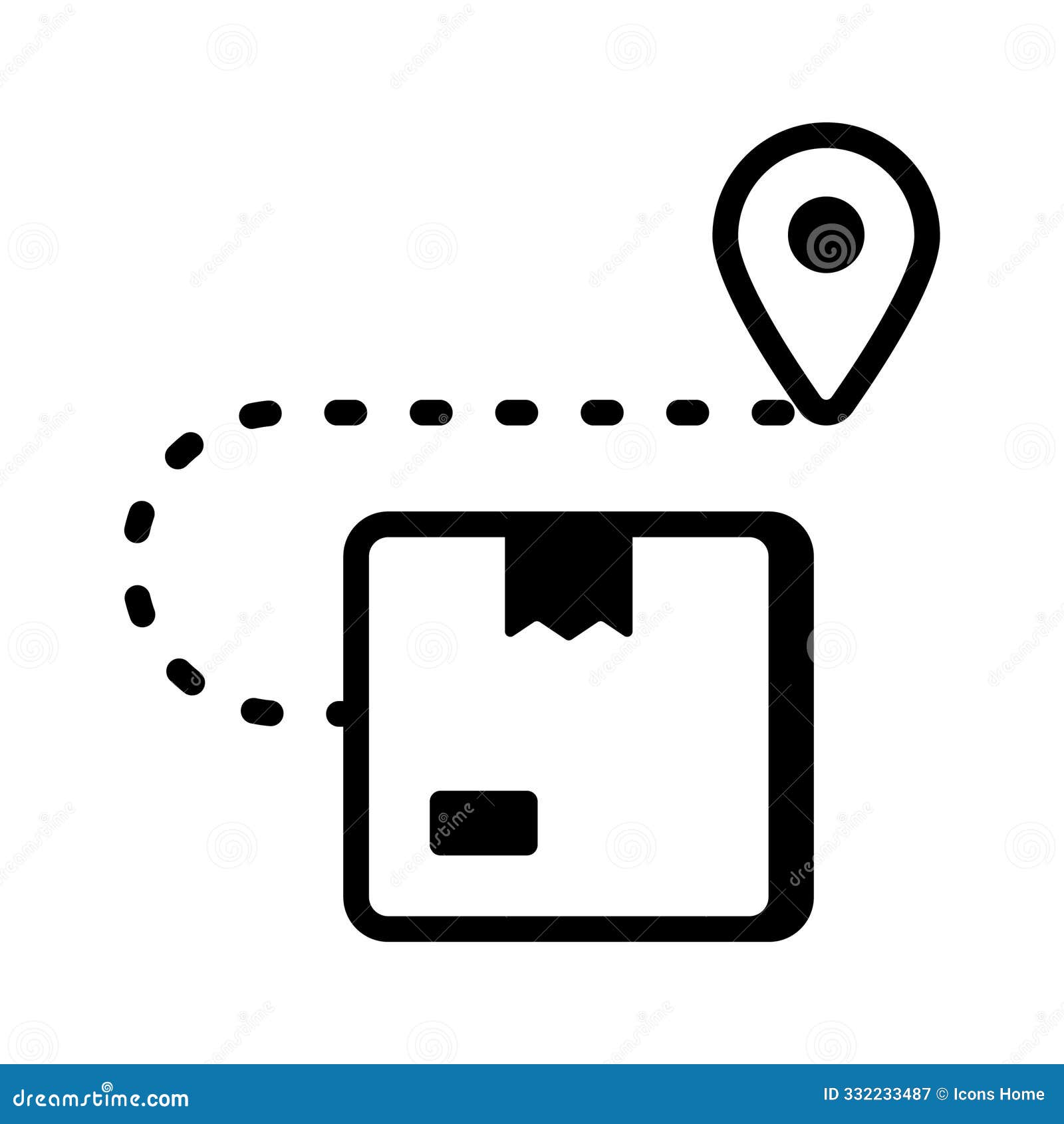 Delivery Route stock illustration. Illustration of delivery - 332233487