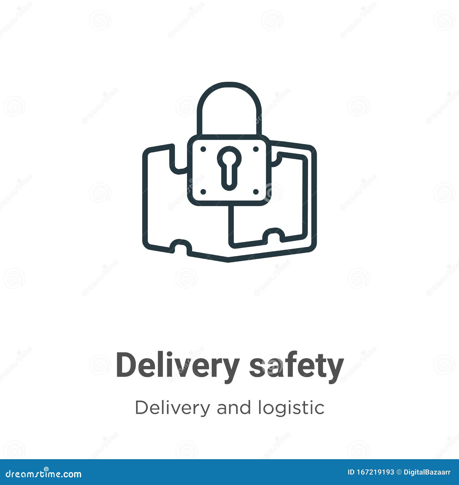 Delivery Safety Outline Vector Icon. Thin Line Black Delivery Safety ...