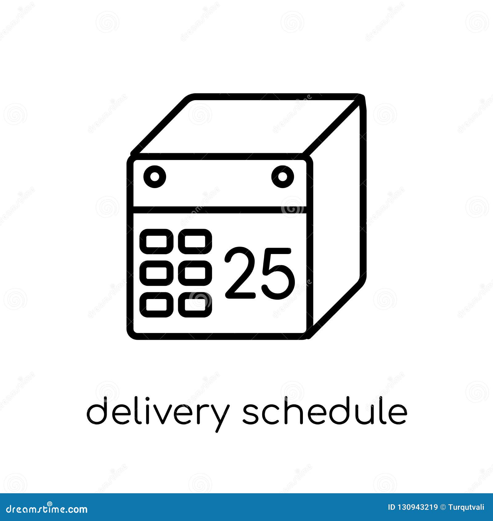 Delivery Schedule Icon. Trendy Modern Flat Linear Vector Deliver Stock ...